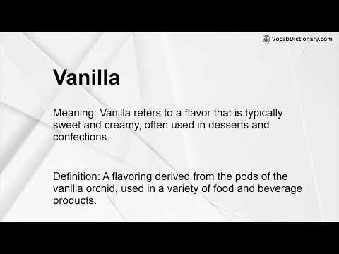 Vanilla Meaning