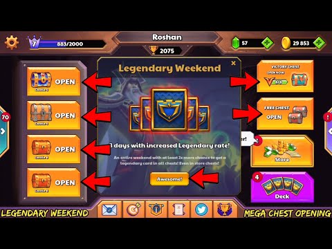legendary Weekend π MEGA CHEST OPEN? CASTLE CRUSH