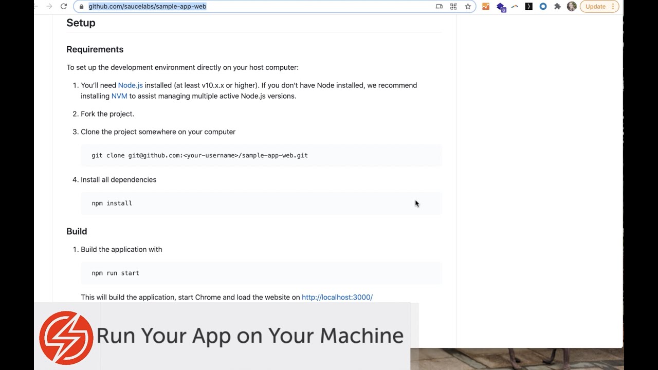 Test a Local App with Cypress and Saucectl