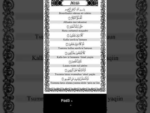 Surat At-Takasur Bacaan Latin Dan Artinya #shorts #belajarbacaalquran