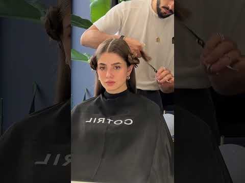 Beautiful Lob line bob hair cut styles || Transformation #haircut #beautiful #hairshorts #bobcut