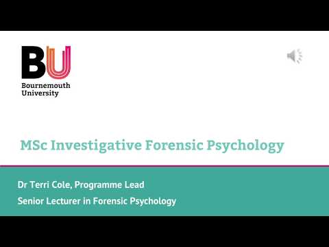 MSc Investigative Forensic Psychology webinar