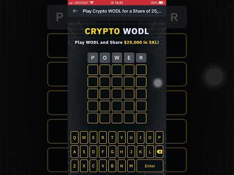 Binance Crypto WODL 5 letters Answer Share $25000 in SKL #shorts