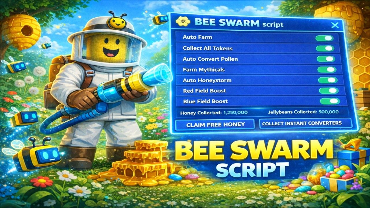 Bee Swarm Script | Bee Swarm Simulator Script | Auto Farm, Auto Quest, Auto Macro & More