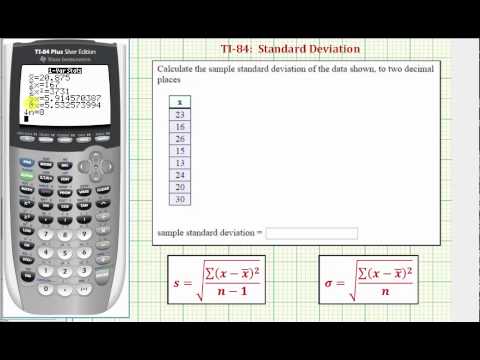 TI84 One Variable Statistics - Standard Deviation