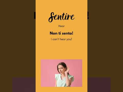 Il verbo sentire #italiano #learnitalian #impariamoitaliano #speakitalian #italianwords