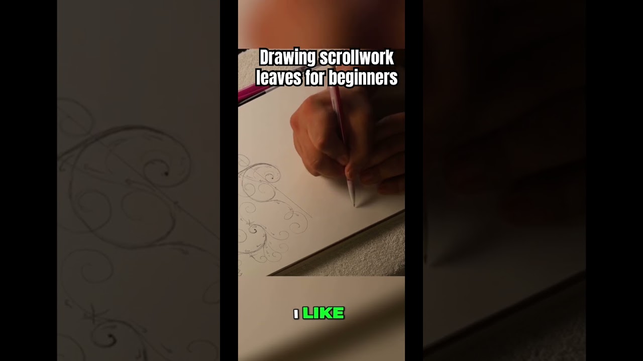 Drawing scrollwork leaves for beginners. #godfirst #engraving #art #artist #lugo #drawing