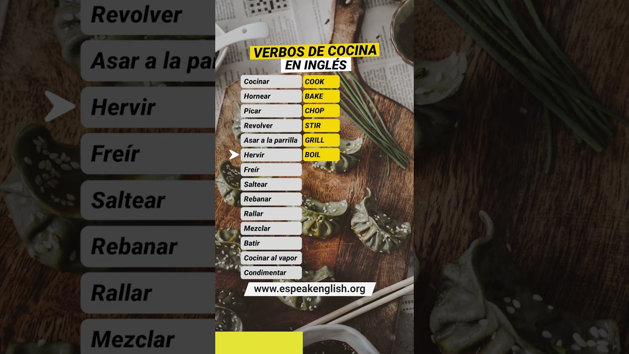 🍴 KITCHEN VERBS in ENGLISH 🥣 How many do you know? / Learn new English vocabulary