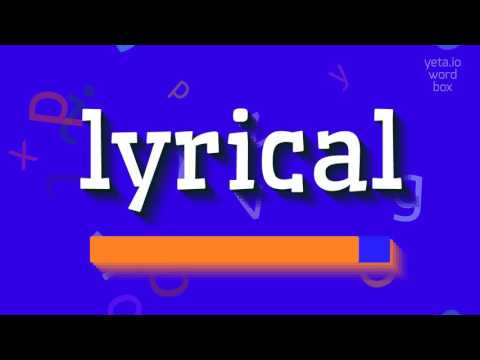 How to say "lyrical"! (High Quality Voices)