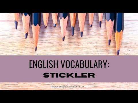 English vocabulary - STICKLER