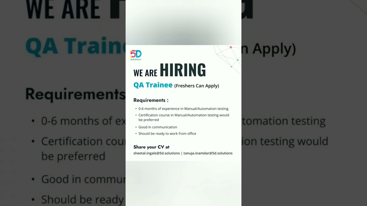 software testing Freshers jobs