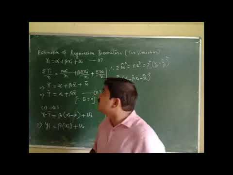 Estimation of Regression Parameters (OLS Method)