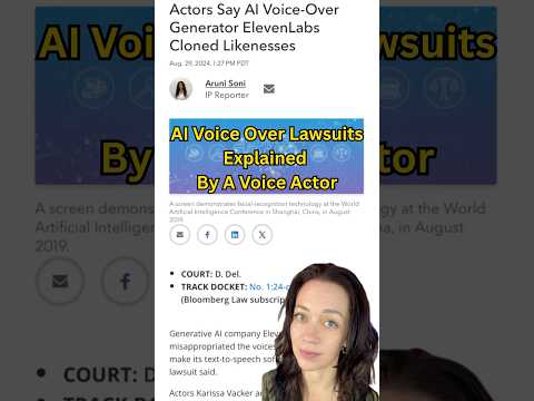 AI voice over lawsuits EXPLAINED by a voice actor