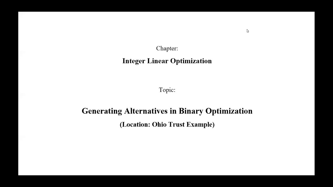 Generating Alternatives in Binary Optimization