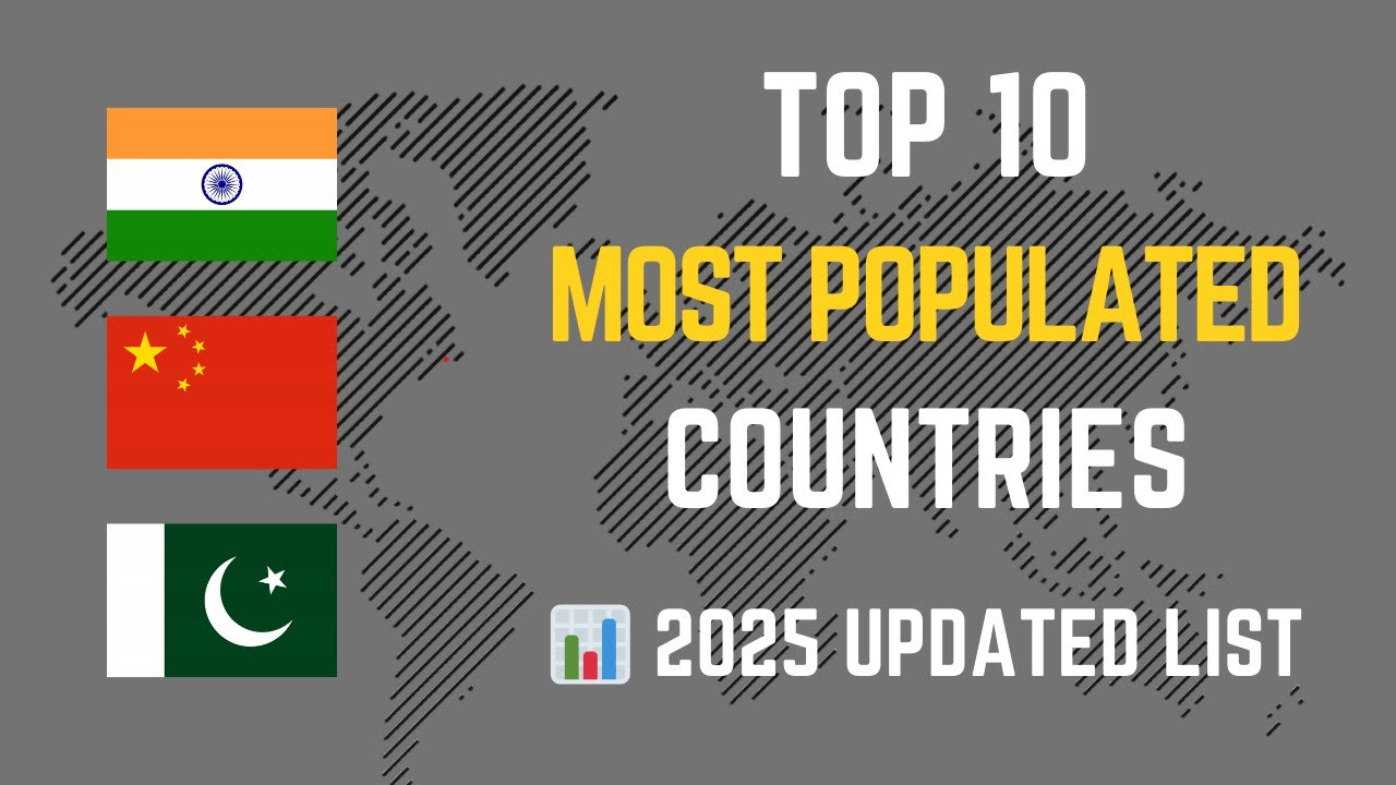 🌍 Top 10 Most Populated Countries in the World (2025 Updated)