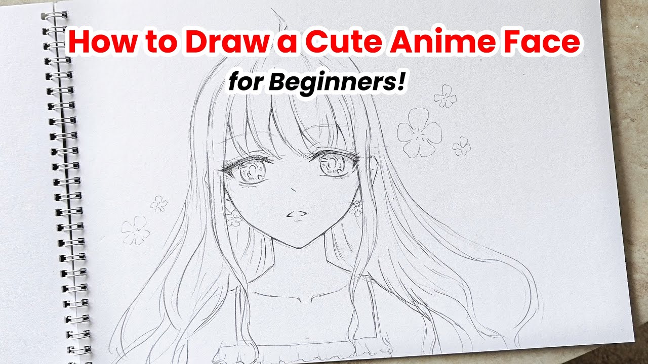 How to draw a cute anime girl face beginners tutorial #animetutorial #howtodraw