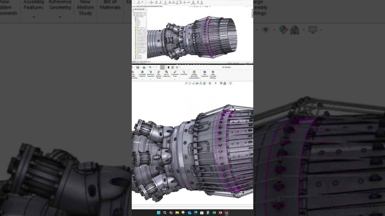 Jet engine model in solidworks | Watch full tutorials in our channel