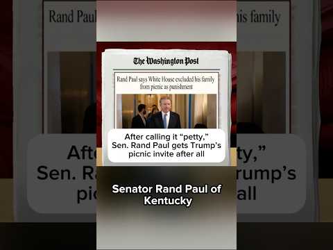 After calling it 'petty,' Sen. Rand Paul gets Trump's picnic invite after all