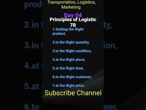 Principal of Logistic 7R | Transportation | #logistics #viralvideo #englishwithteacher #viral