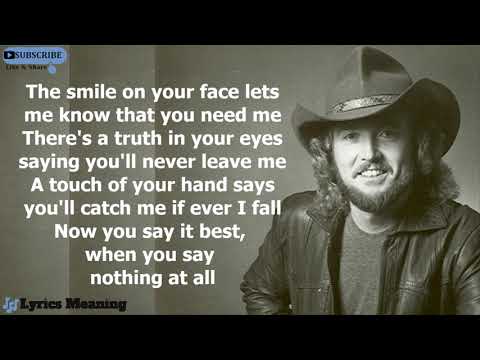 Keith Whitley - When You Say Nothing At All | Lyrics Meaning