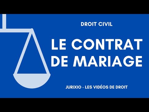Le contrat de mariage