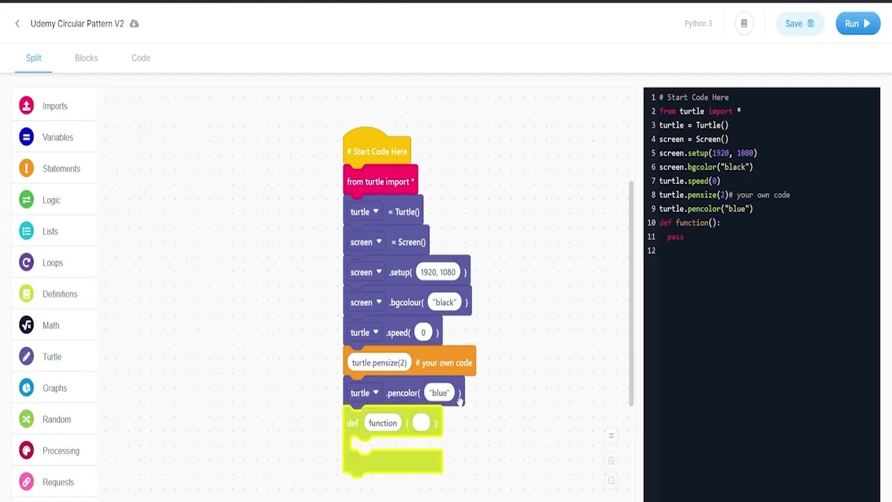 Coding Made Easy: Creating A  Different Circle Pattern In Block Scripting and Python