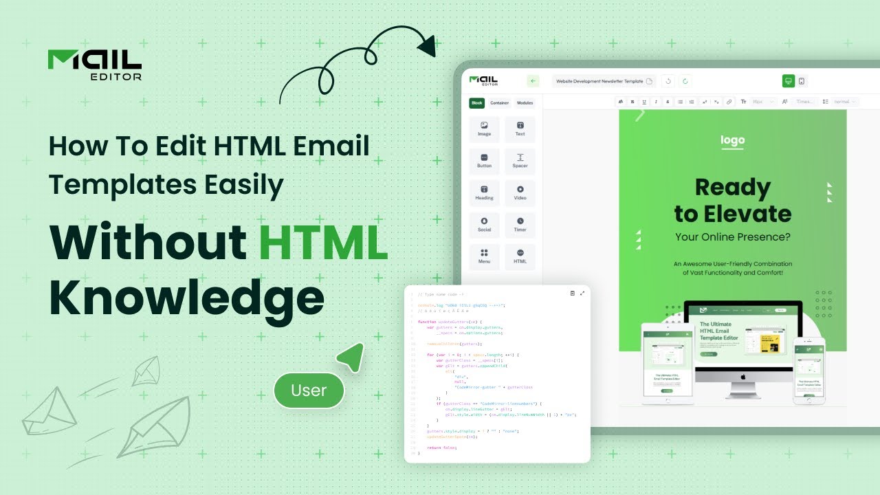 How to edit HTML email templates easily whithout HTML knowledge