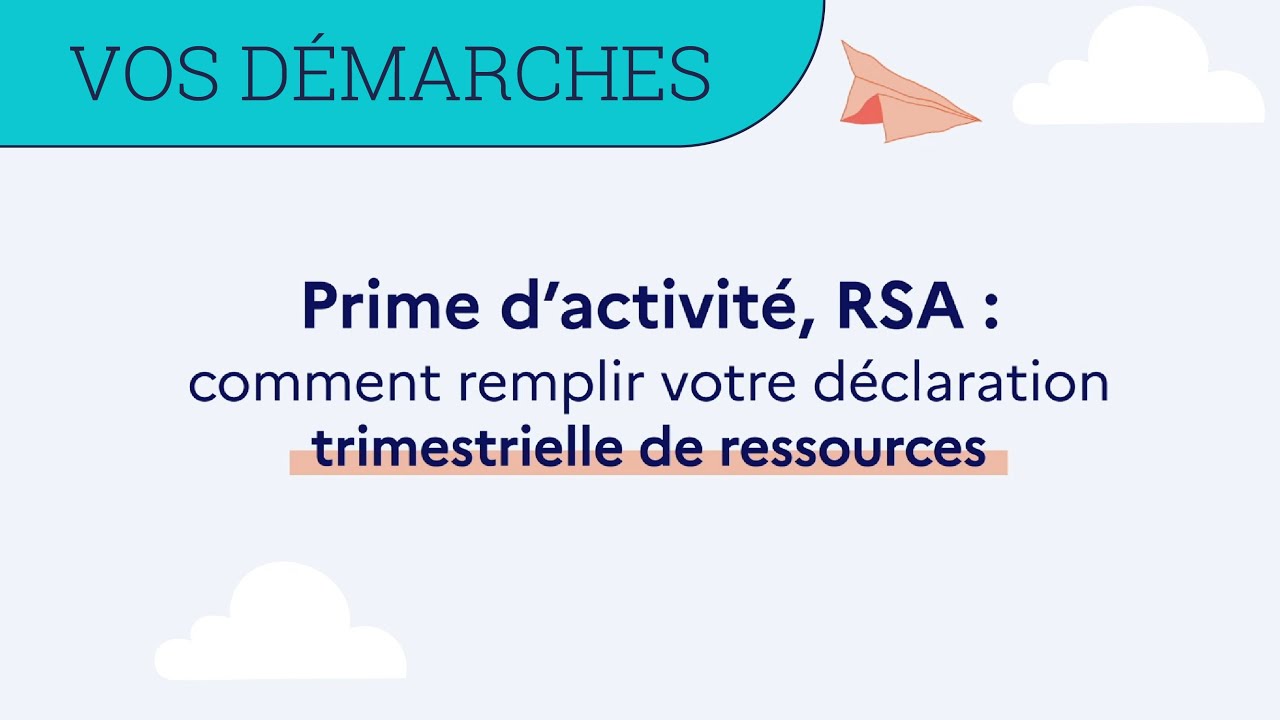 Mise à jour de votre déclaration trimestrielle rsa : les étapes ...