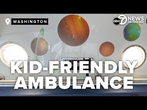 Pediatric ambulance transports patients in kid-friendly way