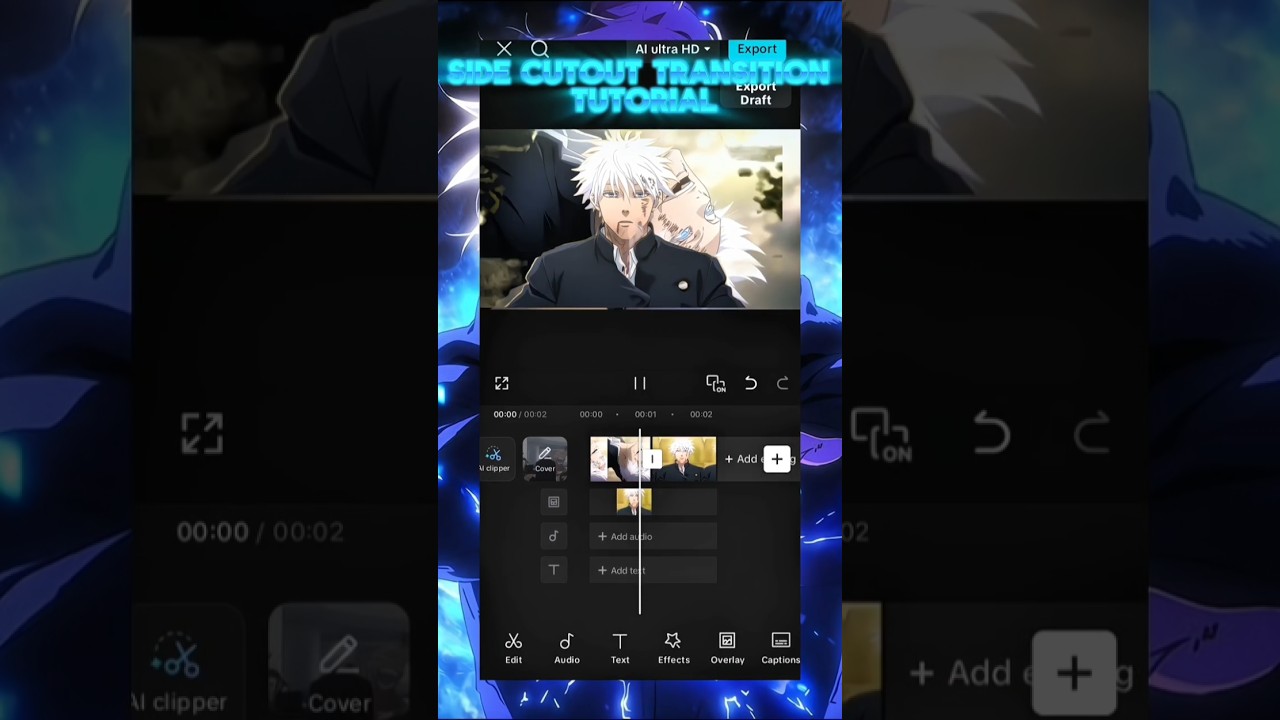 Side Cutout Transition Tutorial ❤️‍🔥 #shortsfeed #edit