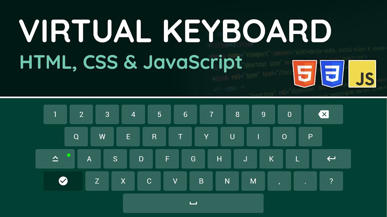 Virtual Keyboard in JavaScript - HTML, CSS & JavaScript Tutorial (Project Video)