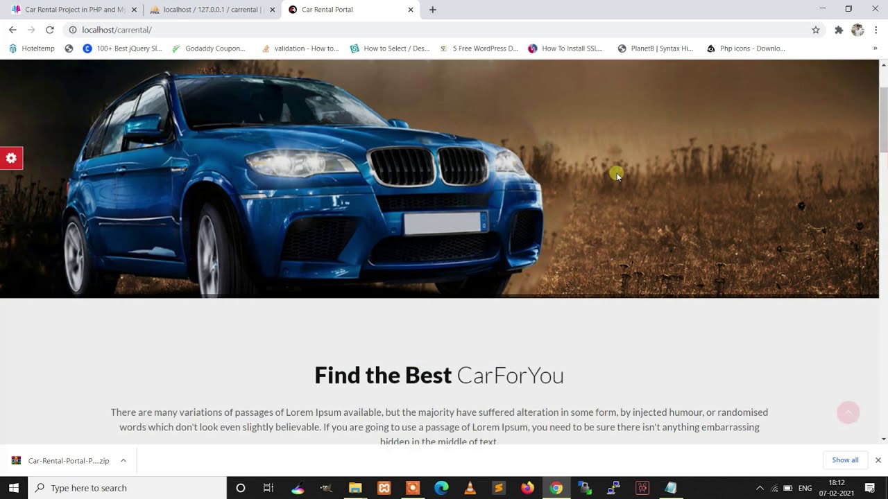 Car Rental Project in PHP and MySQL - Installation Guide | PHPGurukul