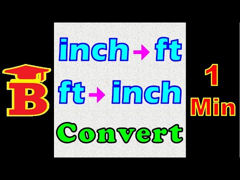 inch to ft, ft to inch Conversion