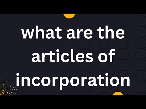 what are the articles of incorporation