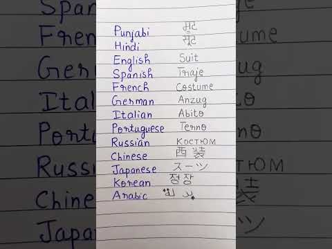 Global Style: Exploring the Word 'Suit' in Various Languages #german #french #arabic #punjabisong
