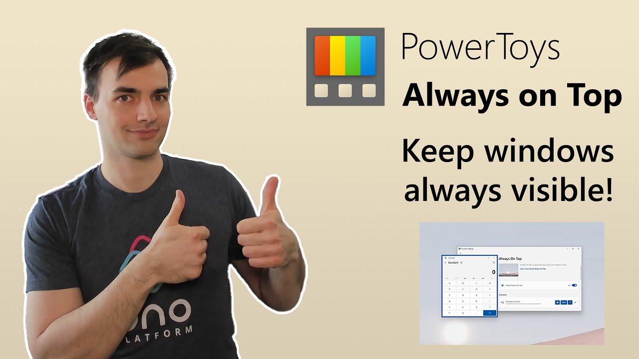 Keep your window pinned 🔝 | PowerToys Always on Top