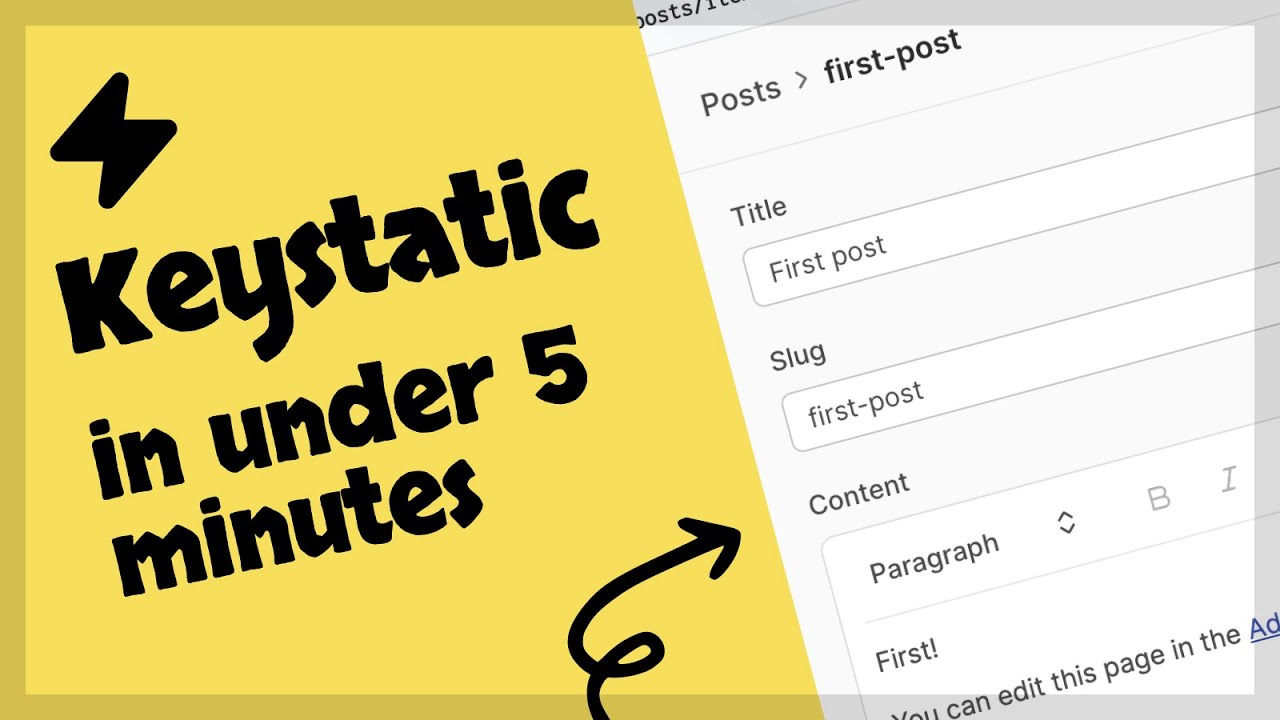 Keystatic in under 5 minutes ⚡️