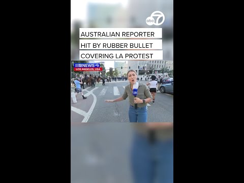 Reporter hit by rubber bullet while covering ICE protests in downtown LA