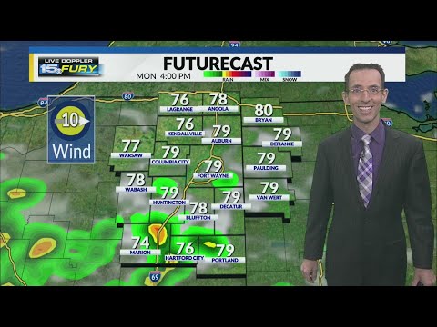 Some storms south of Fort Wayne