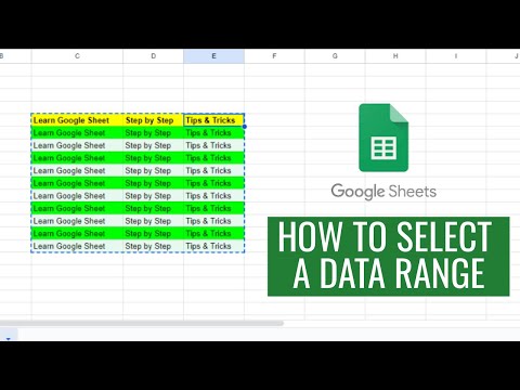 How To Select A Data Range In Google Sheets - Data Range In Google Sheets