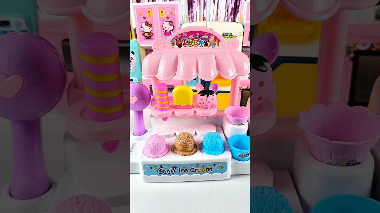 Satisfying with Unboxing & Review Miniature Ice Cream Cart | ASMR Video no music #toysreviewchannel