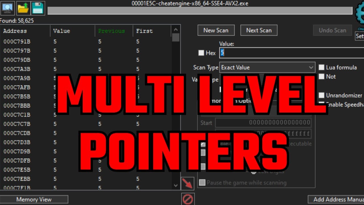 The Ultimate Cheat Engine Multi-Level Pointer Tutorial