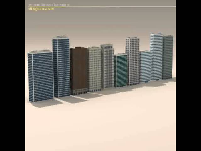 Low poly buildings collection 3D Model - FlatPyramid