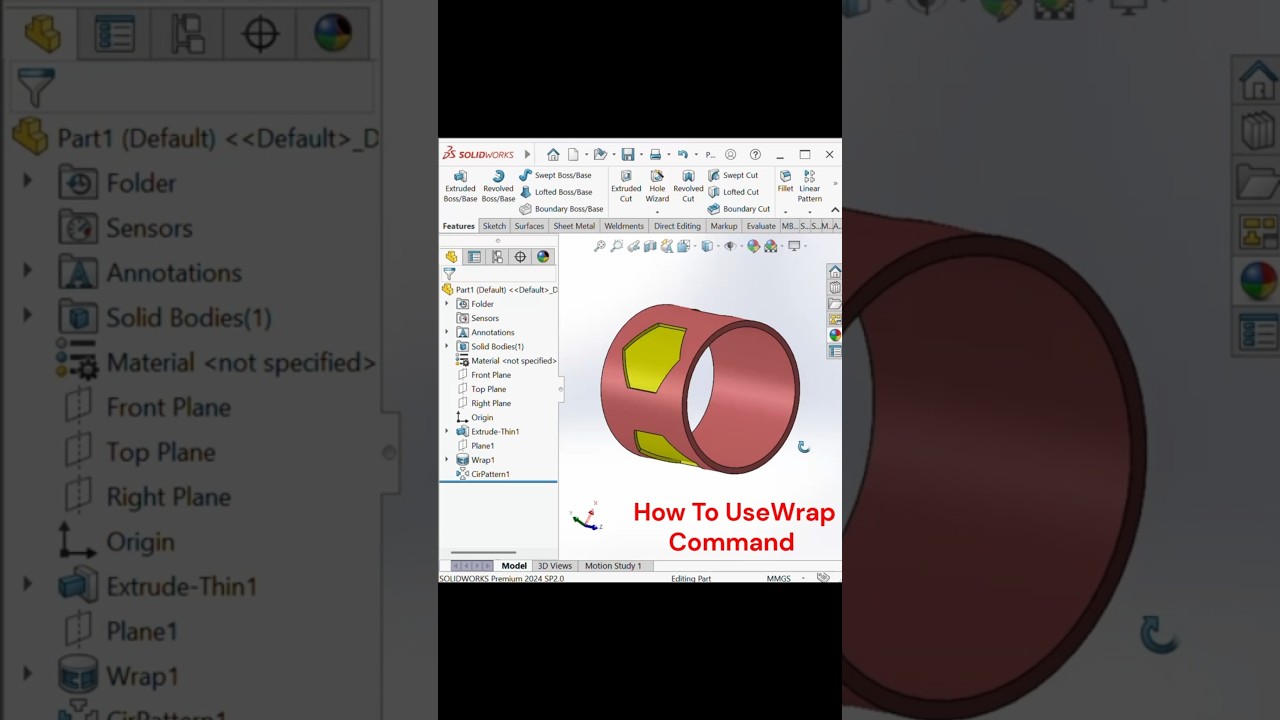 SolidWorks WRAP Tutorial  | Tips And Tricks