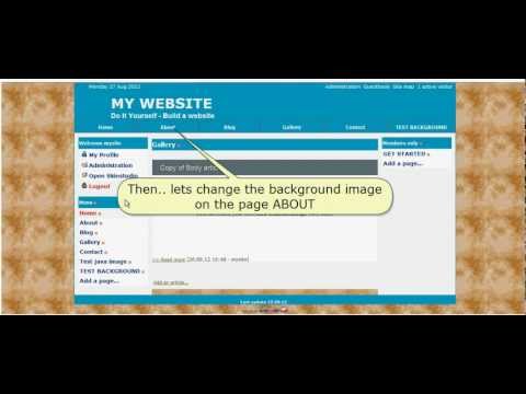How to set individual body backgrounds on pages with just a few clicks