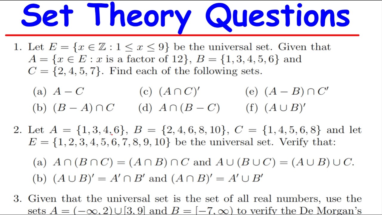 Set Theory and Complex Numbers Explained | 2026 Tutorial Sheet Walkthrough