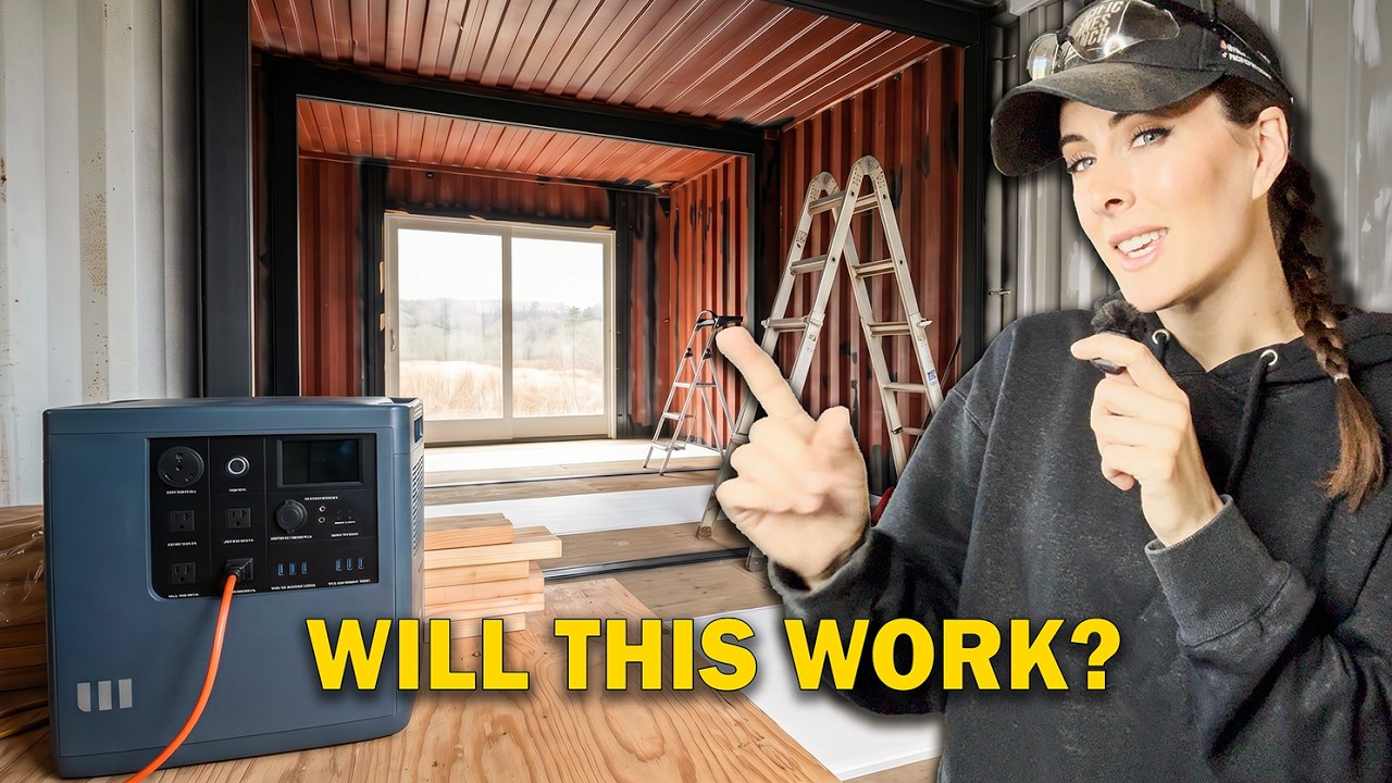 Can We FRAME THE 2ND LEVEL OF OUR CONTAINER HOUSE Using *ONLY* The Mango Power E?! Let's Find Out...