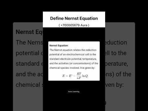 Define Nernst Equation