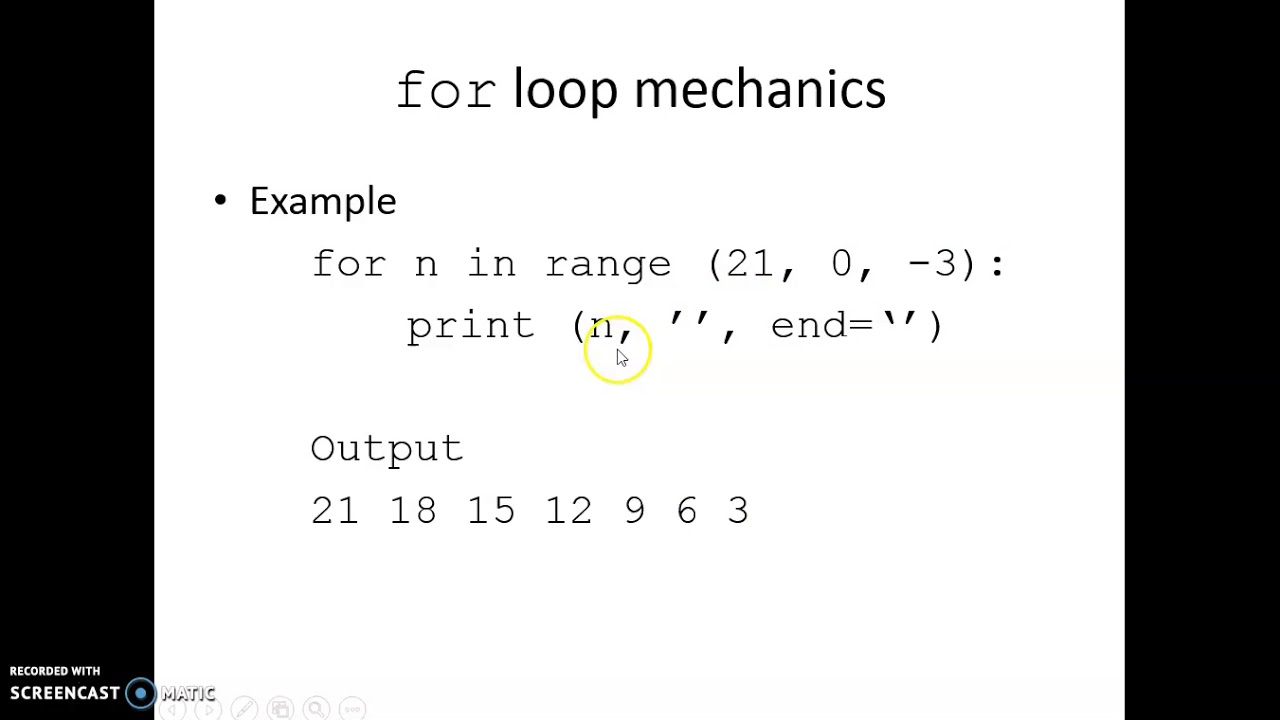 For Loop Repetition Structure