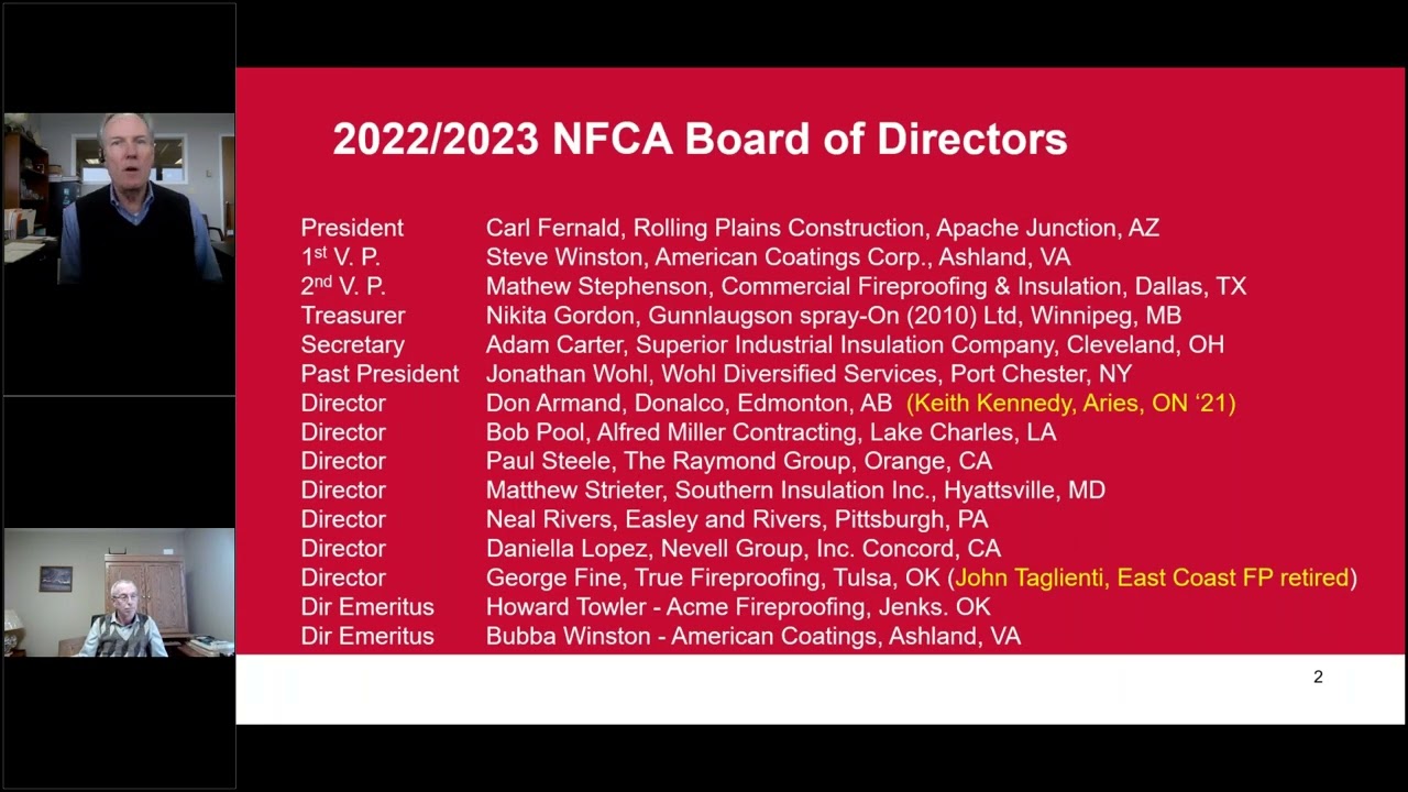 NFCA Free Webinar Action Updates on the 2024 Code Development Process